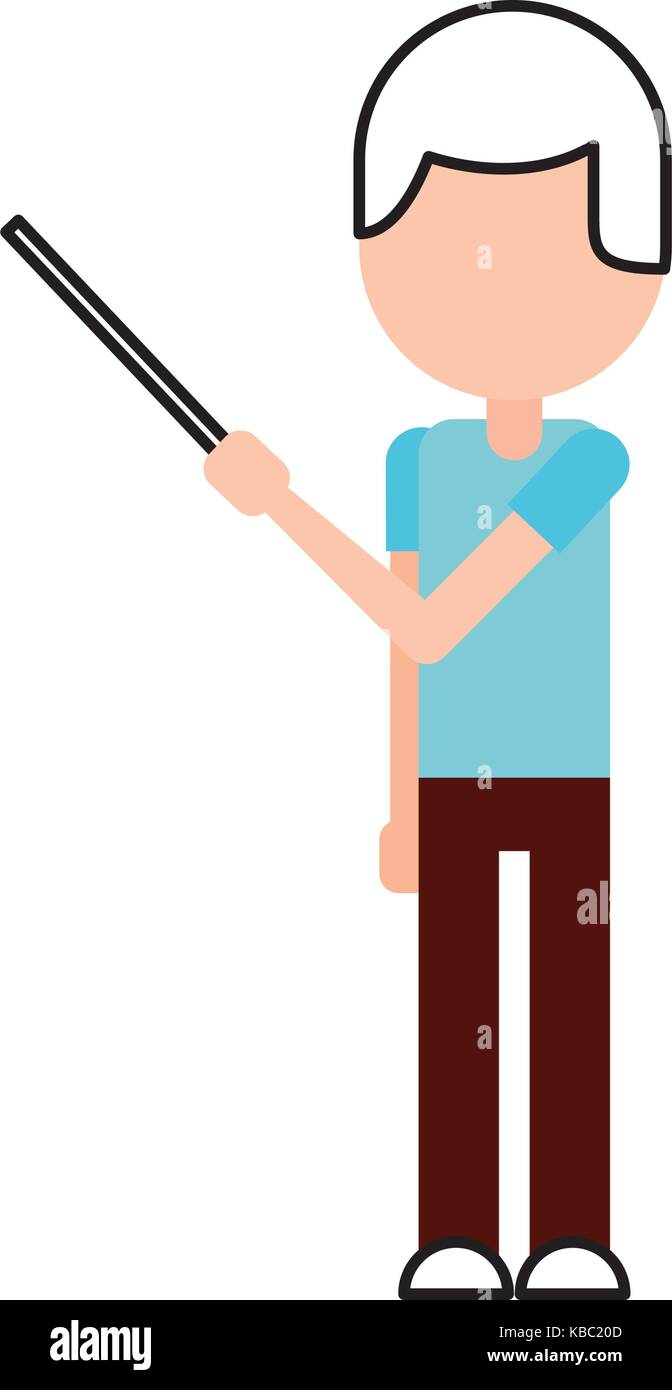 teacher with pointer showing lesson Stock Vector Image & Art - Alamy