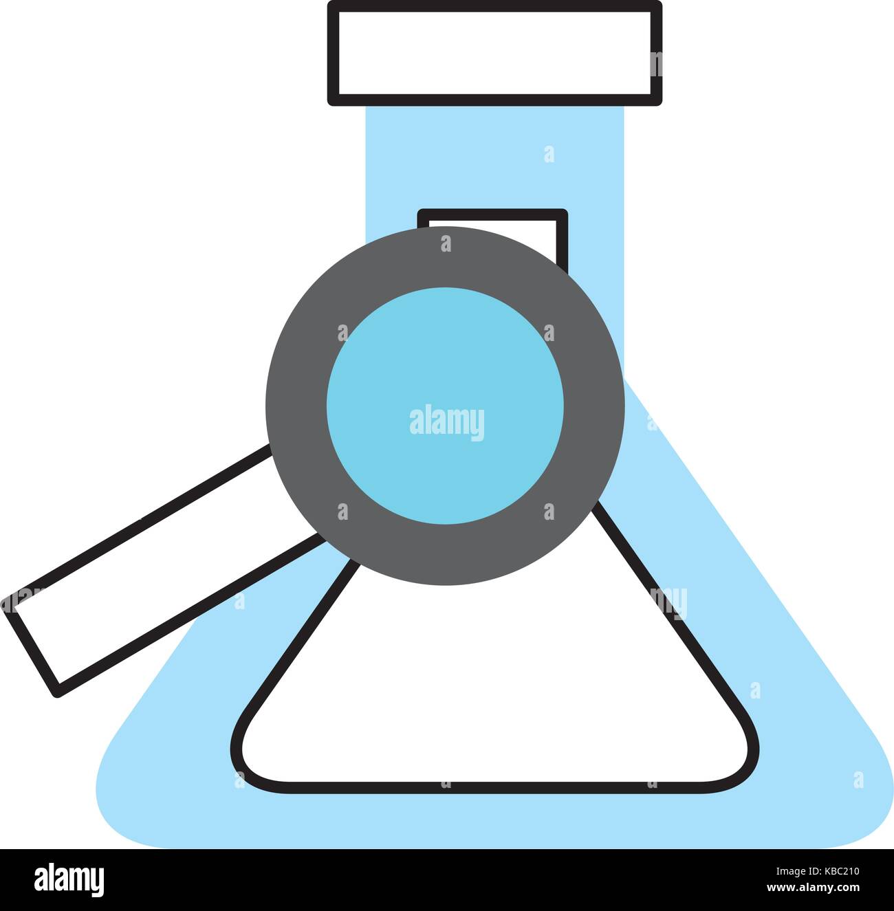 school chemistry flask and magnifier search find Stock Vector Image ...