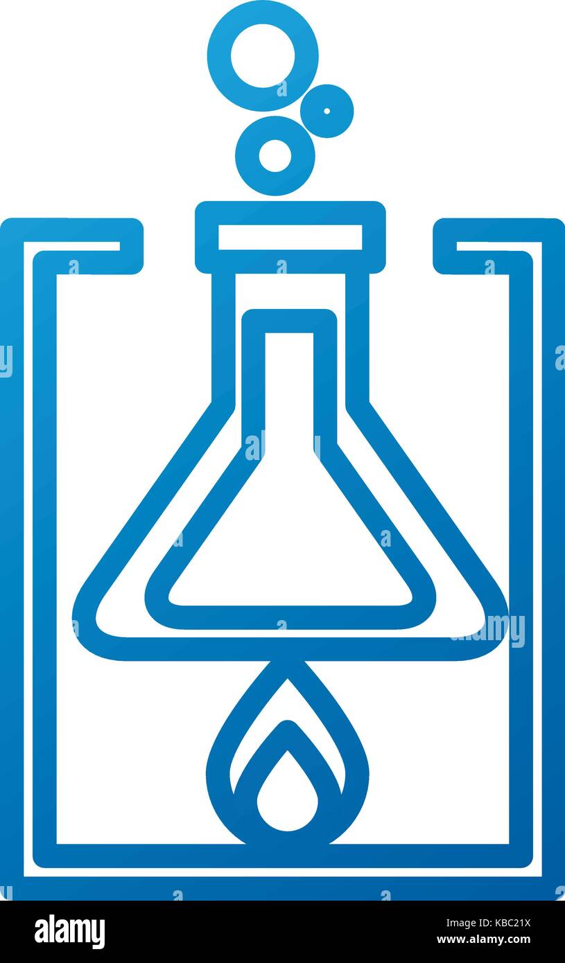 school laboratory test tube flame burning experiment Stock Vector Image ...
