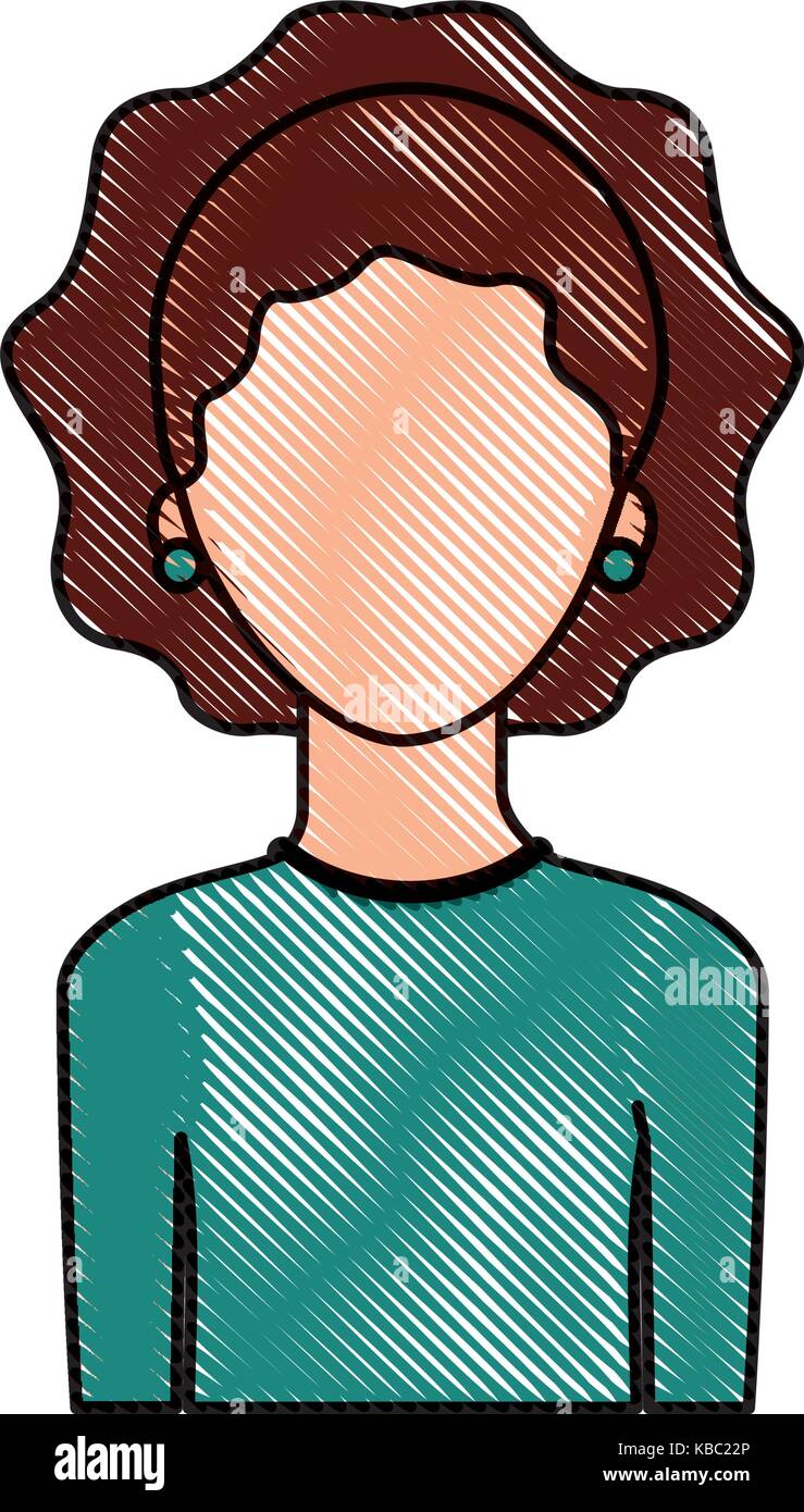 portrait woman female faceless lifestyle Stock Vector Image & Art - Alamy