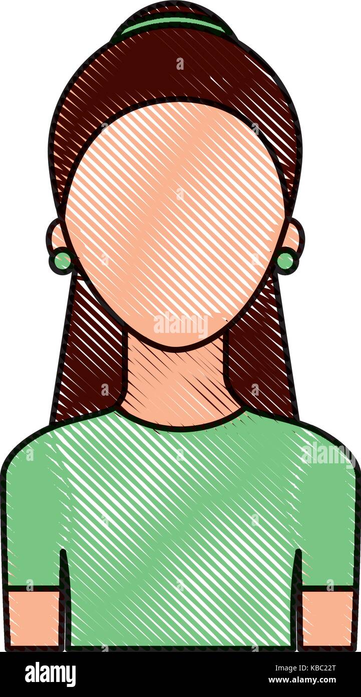 portrait woman female faceless lifestyle Stock Vector Image & Art - Alamy