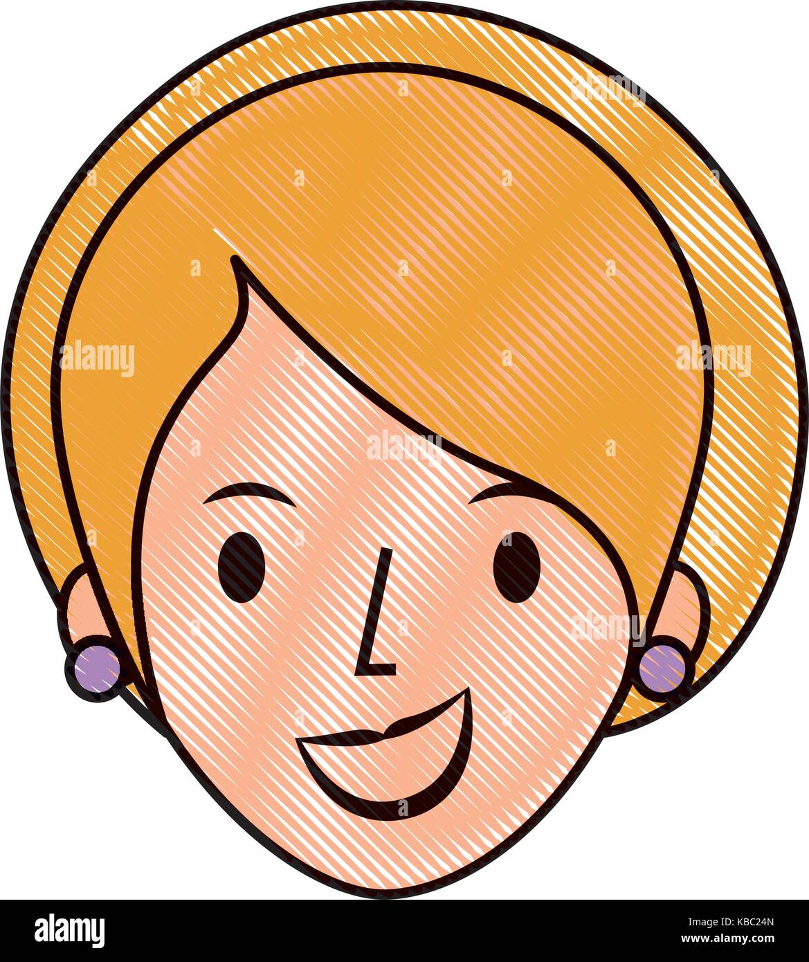 female face cartoon woman profile people Stock Vector Image & Art - Alamy