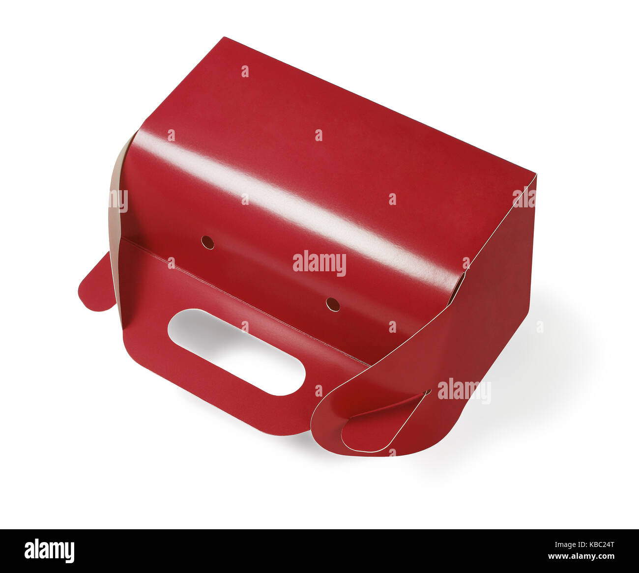 Red cardboard carry box Cut Out Stock Images & Pictures - Alamy