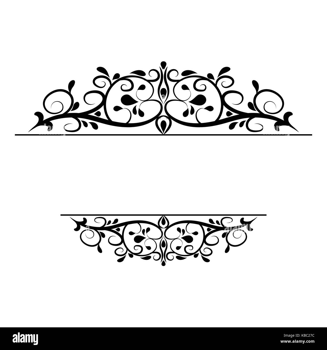 Vintage vector swirl frame Stock Vector Image & Art - Alamy