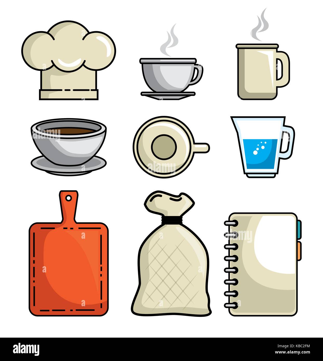 set of restaurant icon Stock Vector Image & Art - Alamy