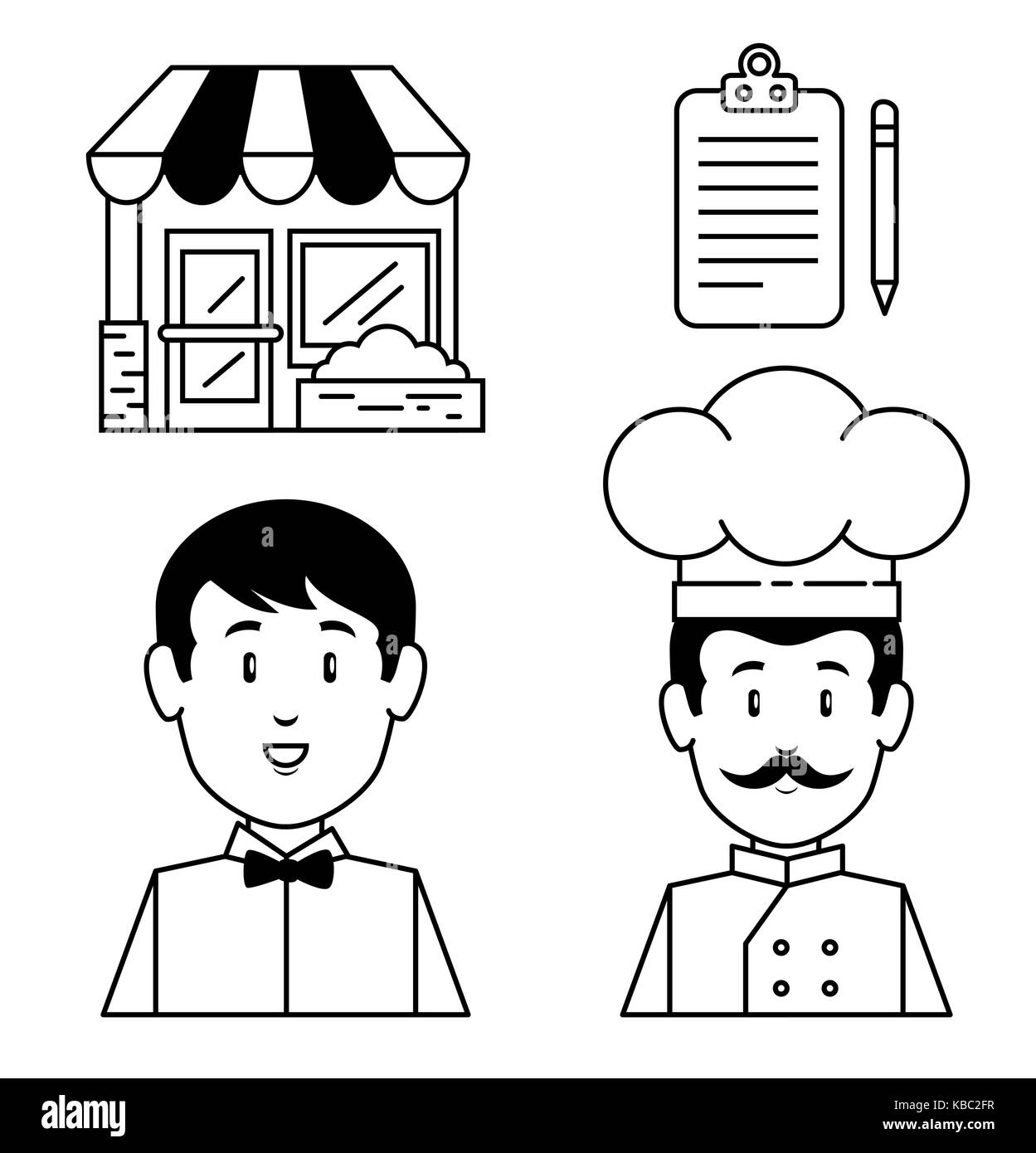 set of restaurant icon Stock Vector Image & Art - Alamy