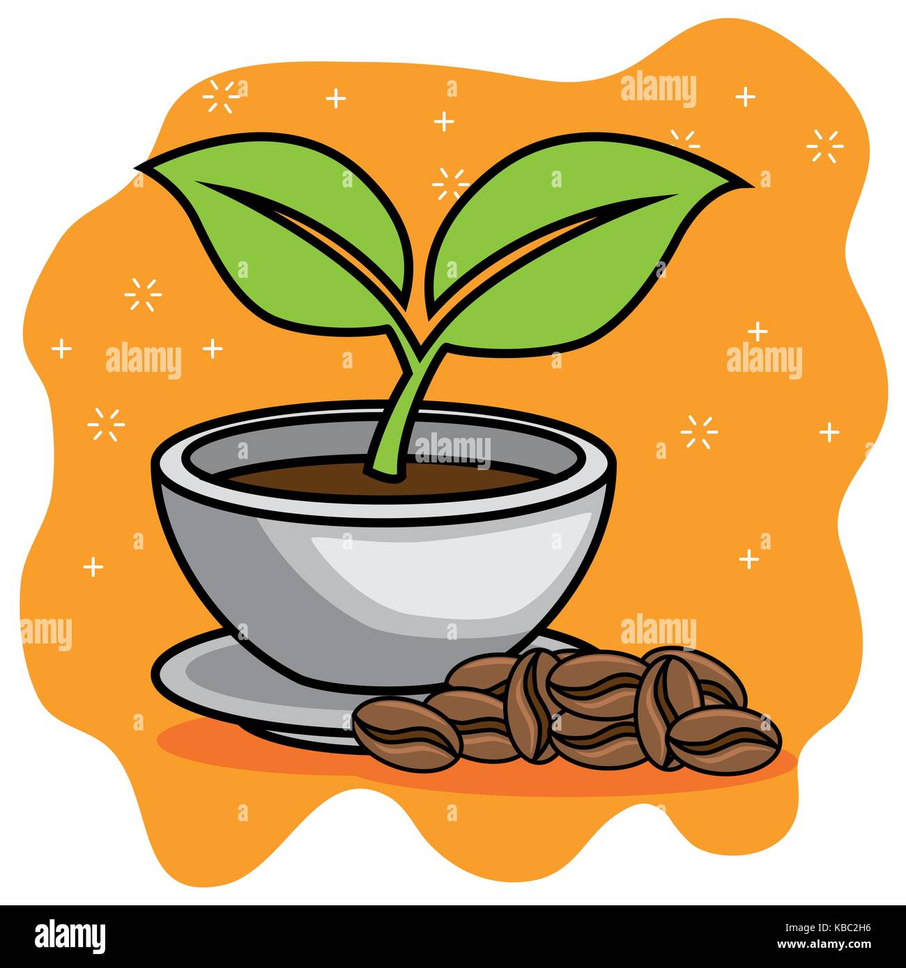 coffe beans cartoon Stock Vector Image & Art - Alamy