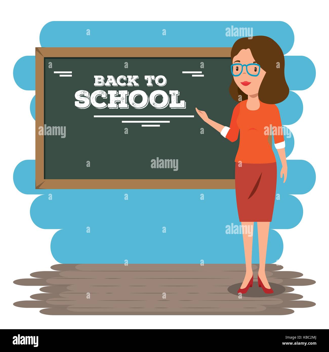 Teacher welcome students classroom Stock Vector Images - Alamy