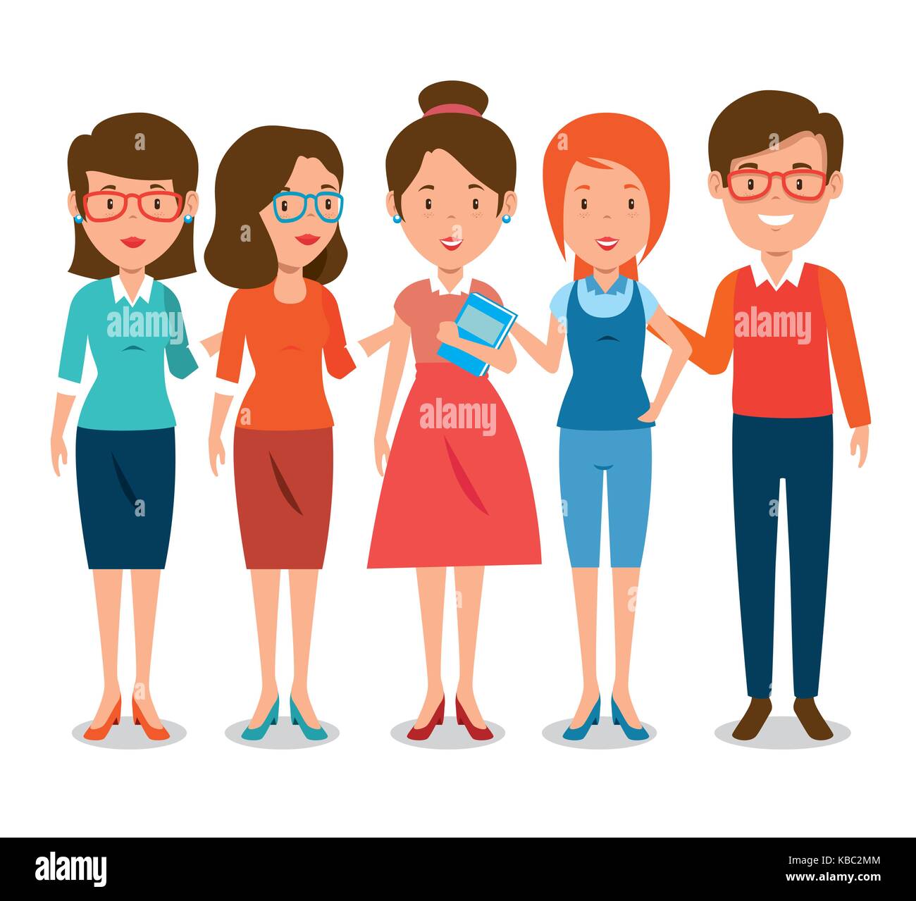 group of teachers cartoon Stock Vector Image & Art - Alamy