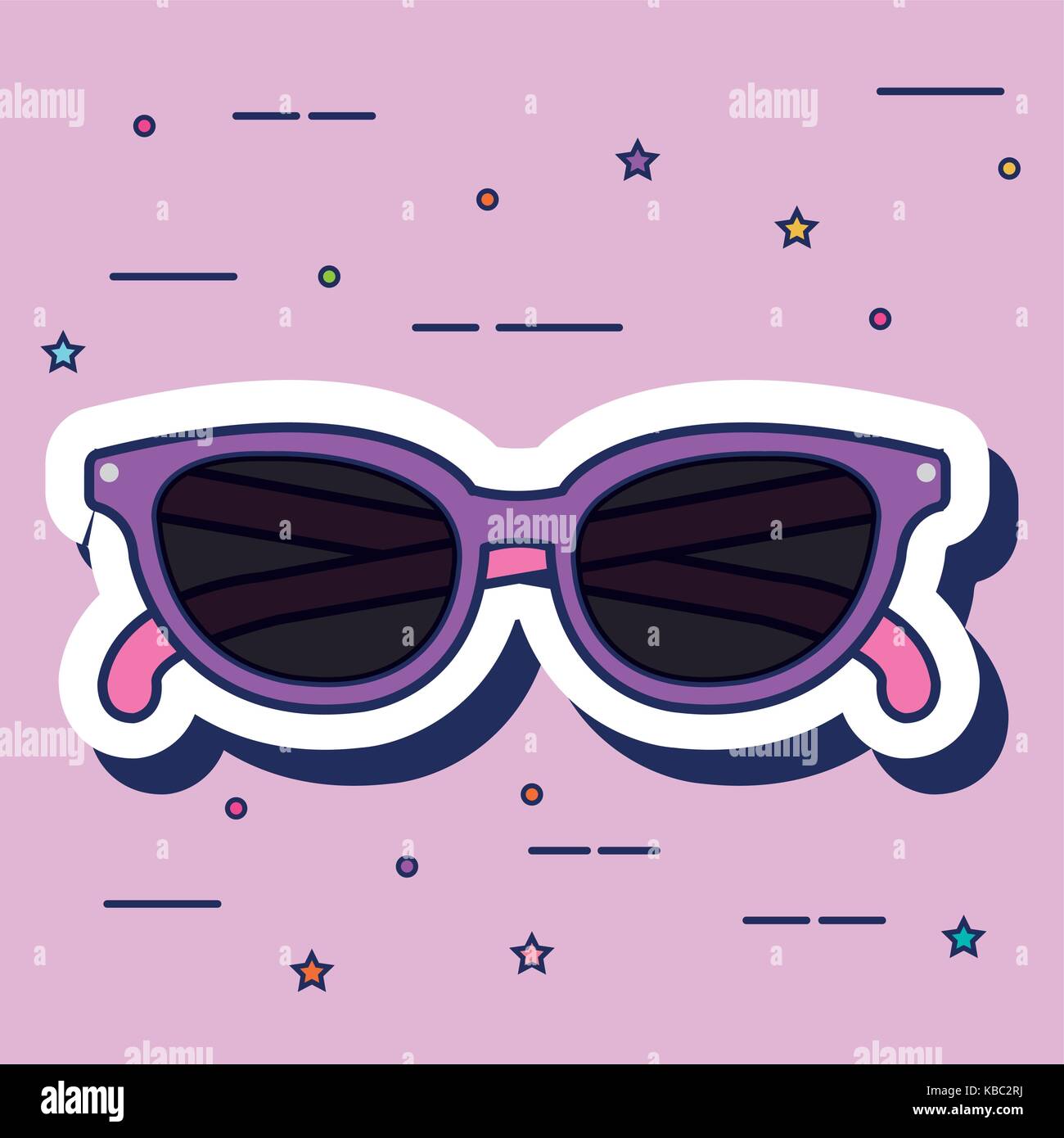 Summer Sunglasses Pop Art Style Stock Vector Image And Art Alamy 5208