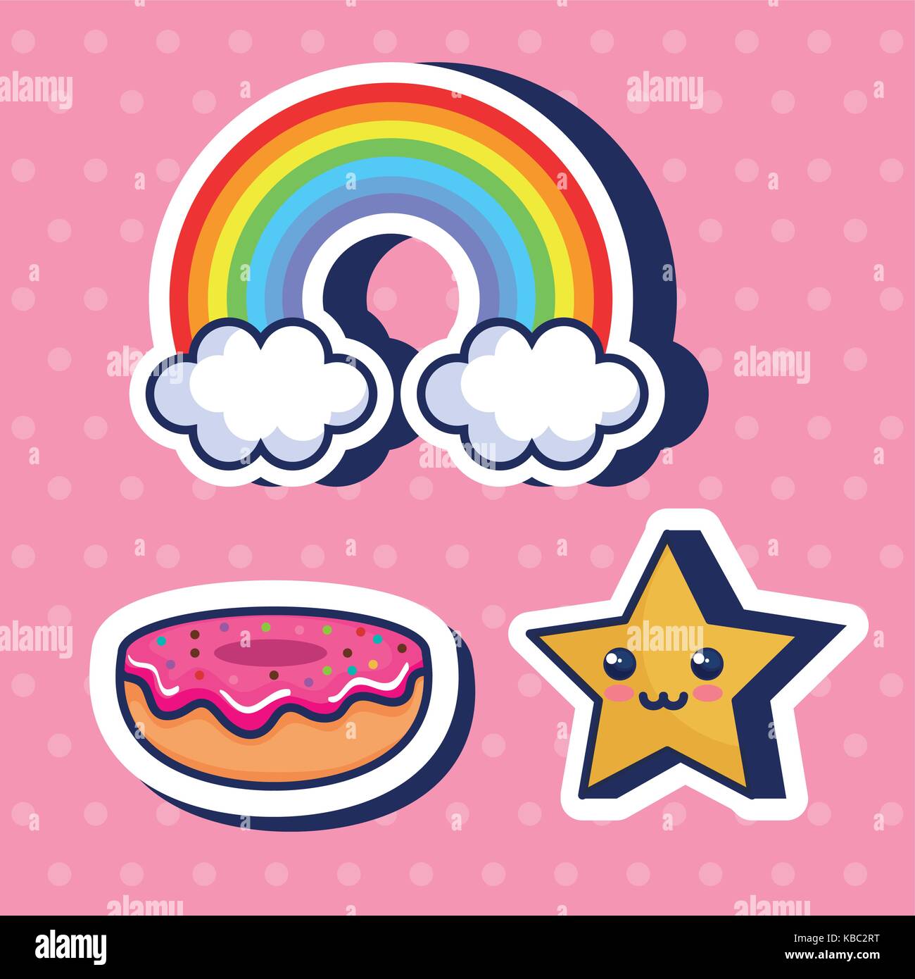 cute pop art icons Stock Vector Image & Art - Alamy