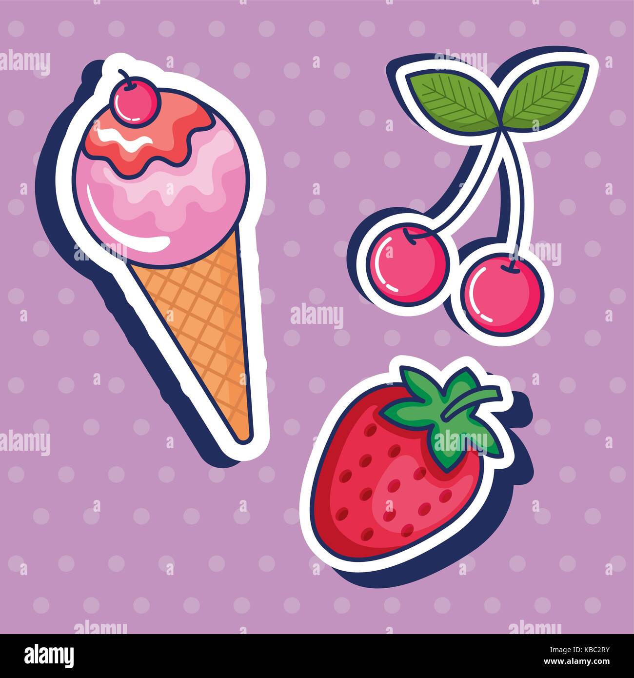 cute pop art icons Stock Vector Image & Art - Alamy