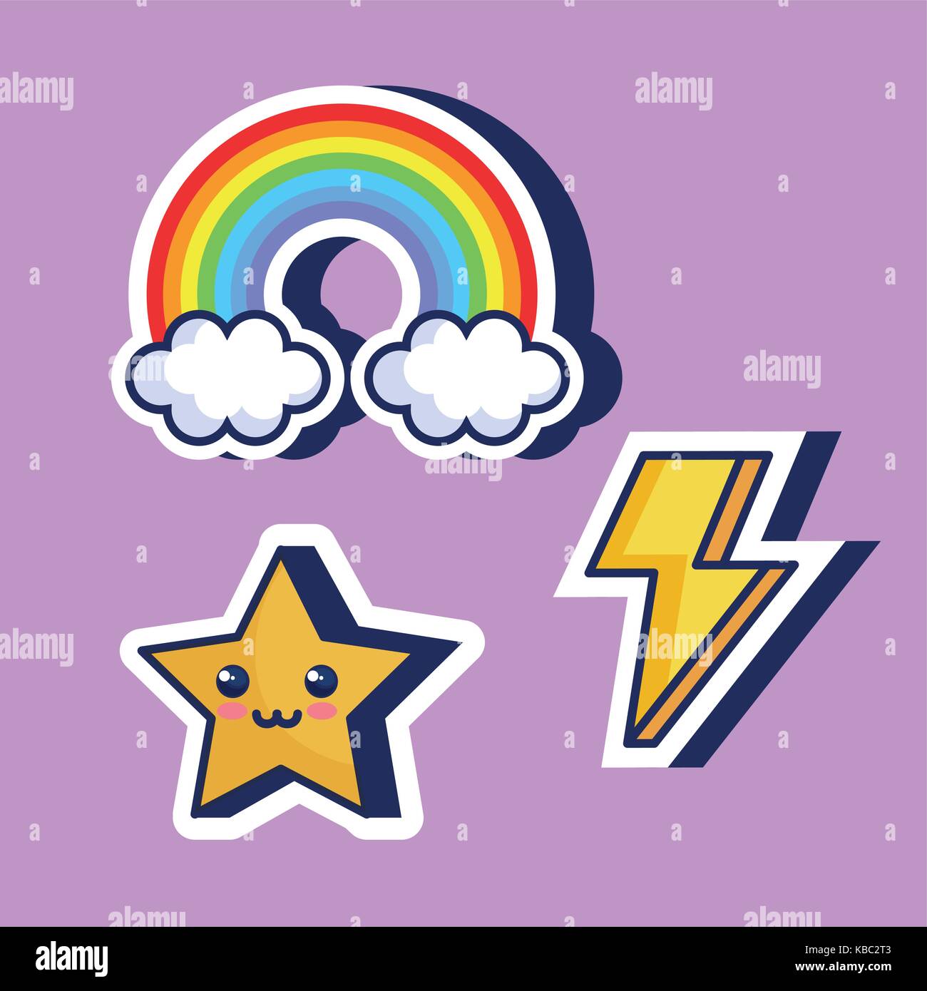 cute pop art icons Stock Vector Image & Art - Alamy