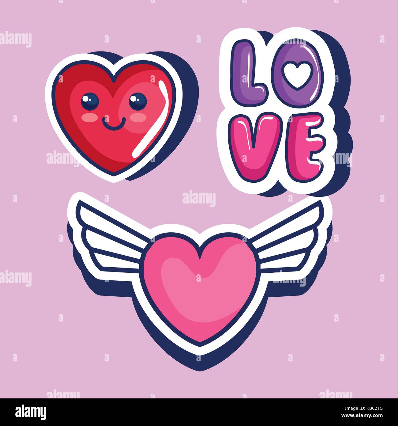 cute pop art icons Stock Vector Image & Art - Alamy