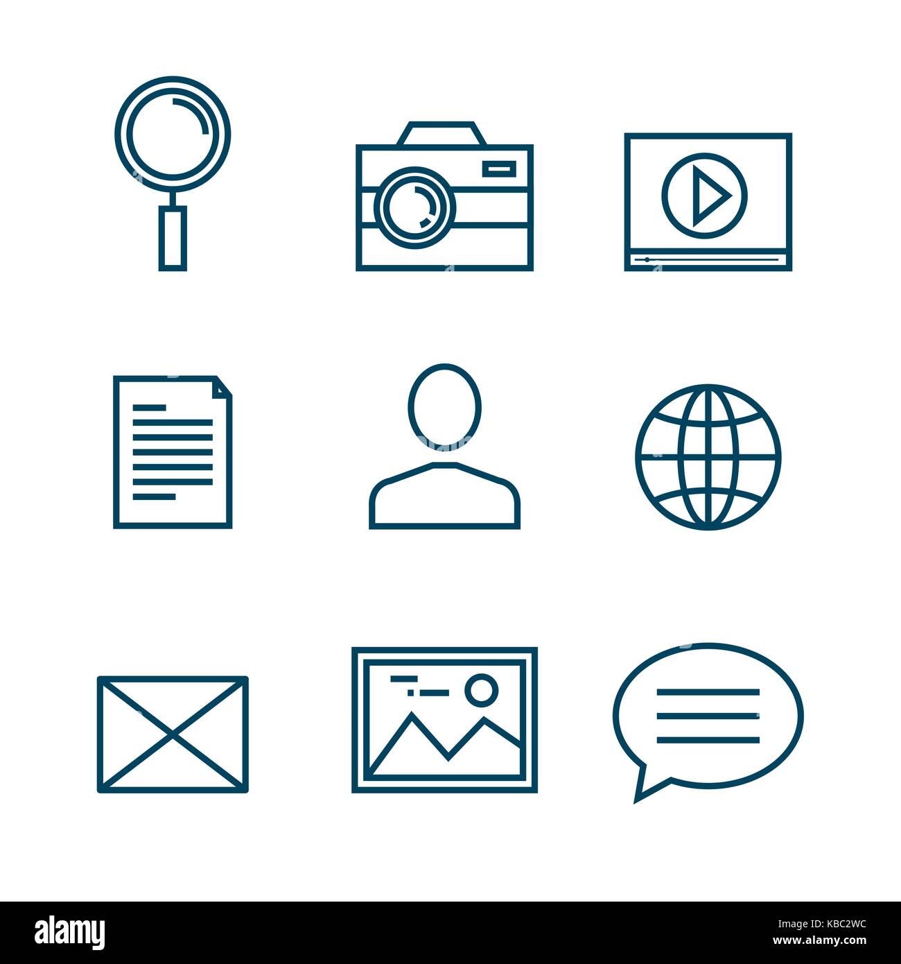 settings menu smartphone icons Stock Vector Image & Art - Alamy