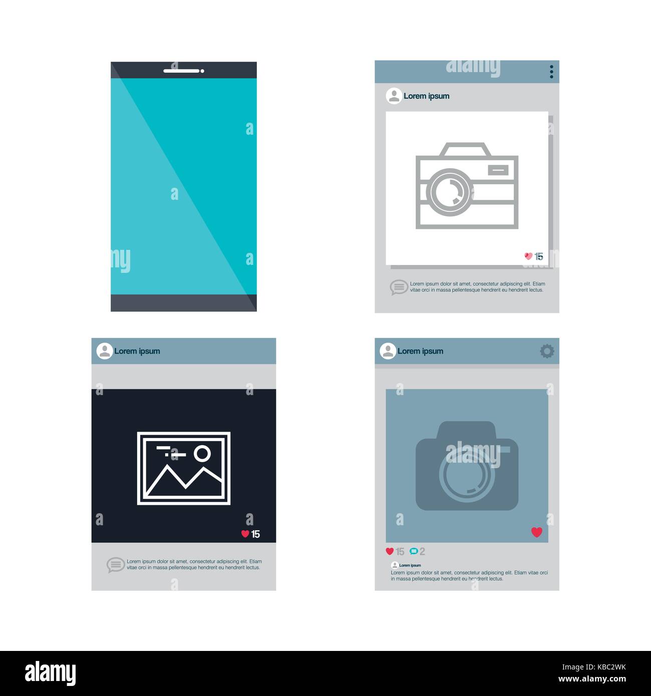 smartphones set isolated icons Stock Vector Image & Art - Alamy