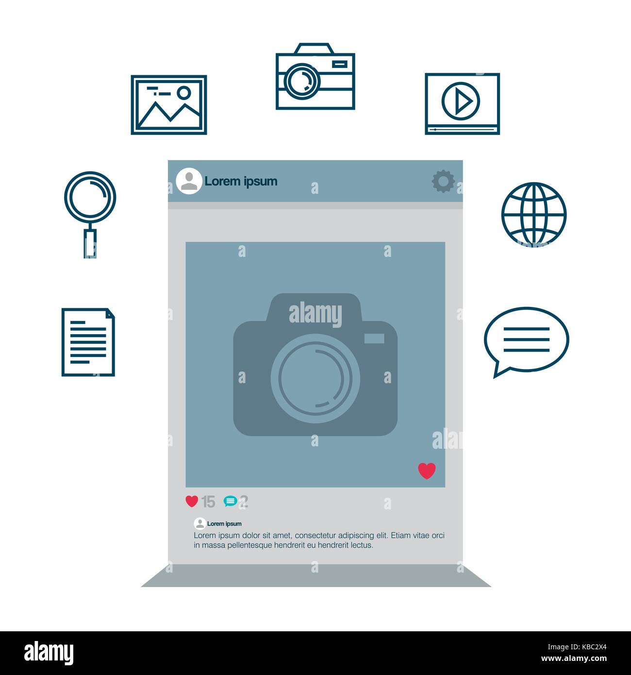 smartphone with menu settings Stock Vector Image & Art - Alamy