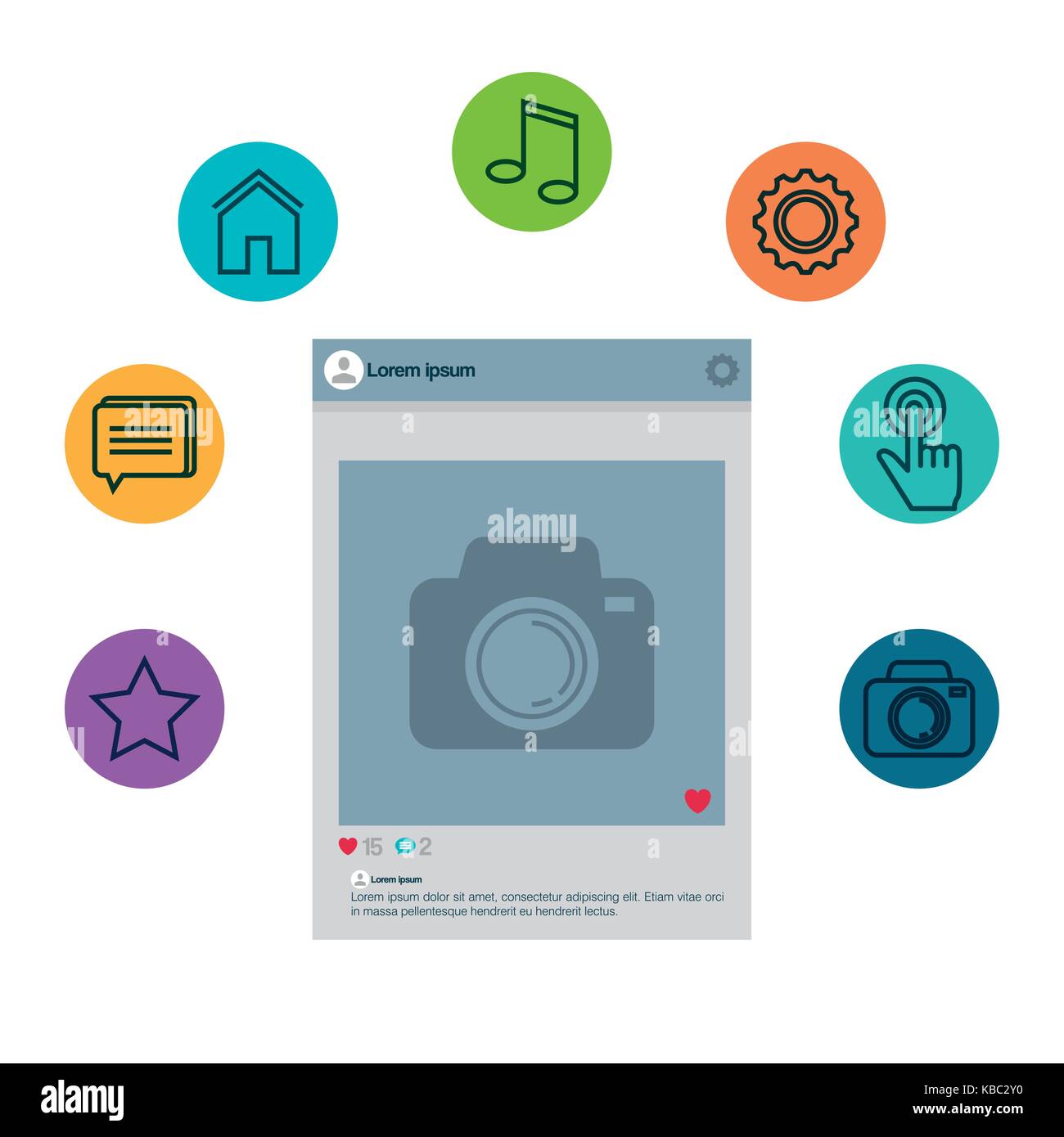 smartphone with menu settings Stock Vector Image & Art - Alamy