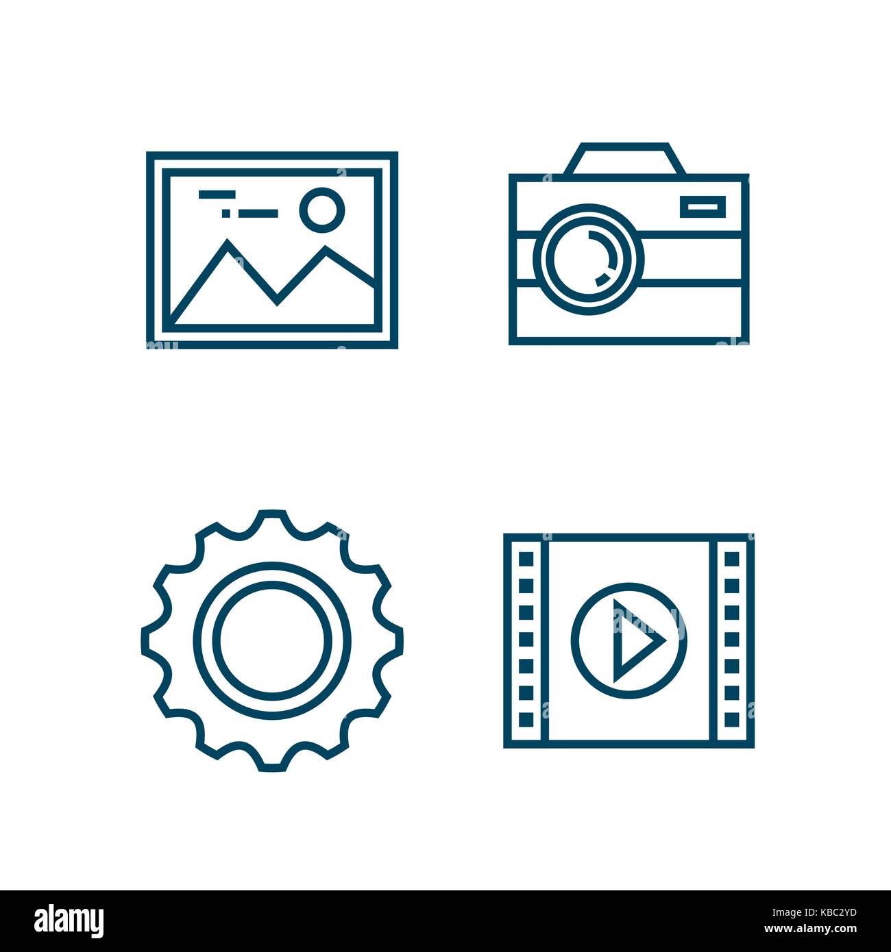 settings menu smartphone icons Stock Vector Image & Art - Alamy