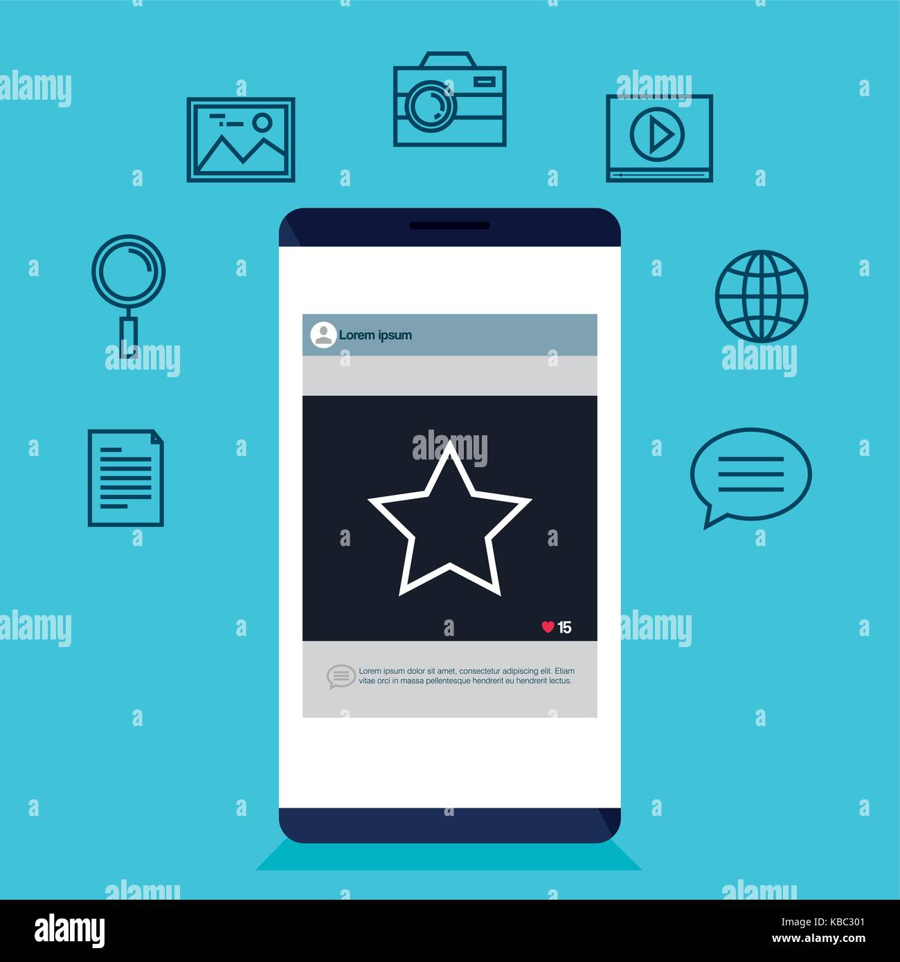 smartphone with menu settings Stock Vector Image & Art - Alamy