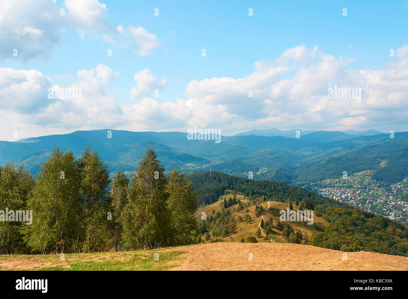 Carpathian autumn mountains landscape. Natural landscapes of Ukraine ...