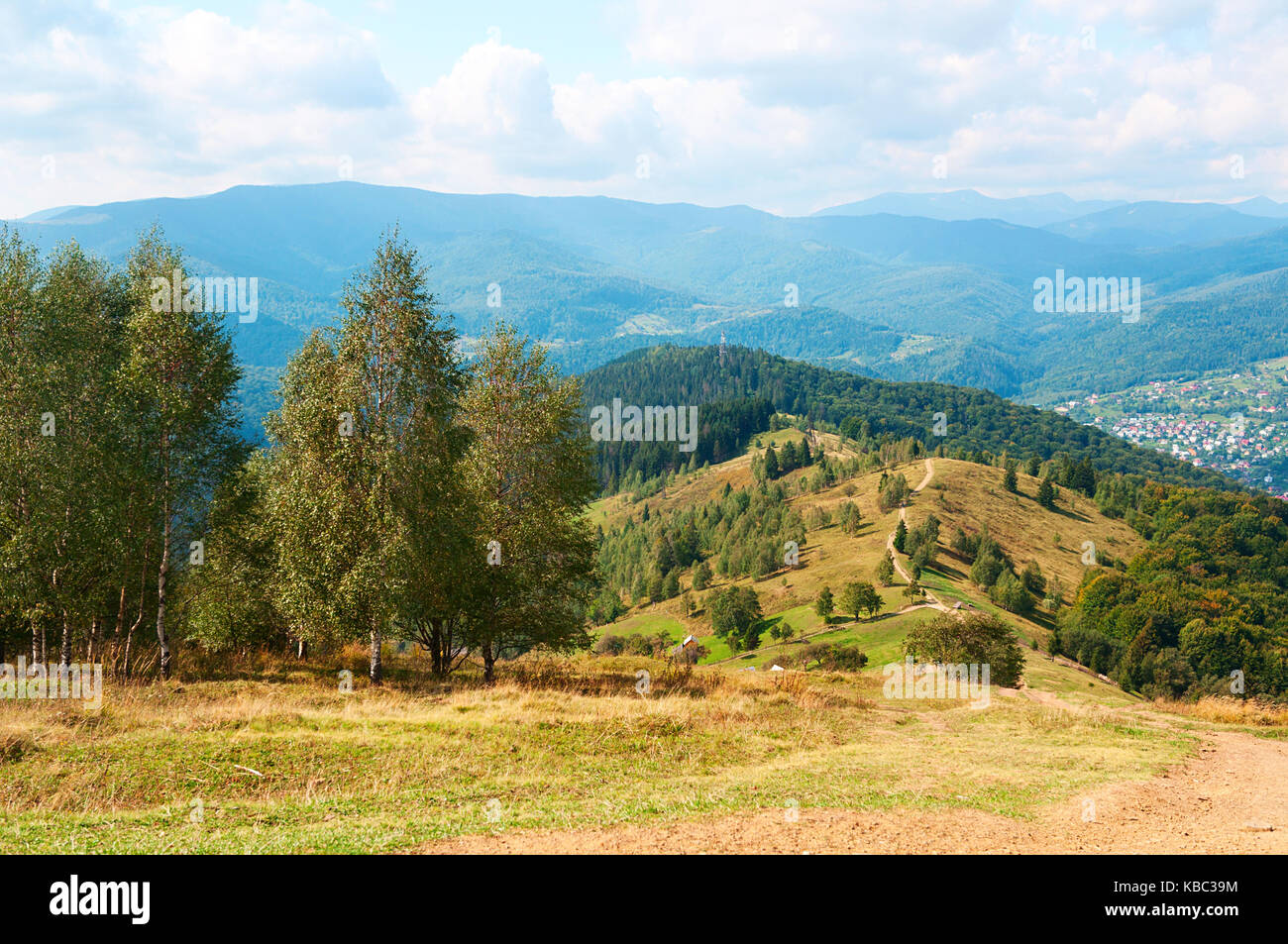 Carpathian autumn mountains landscape. Natural landscapes of Ukraine ...