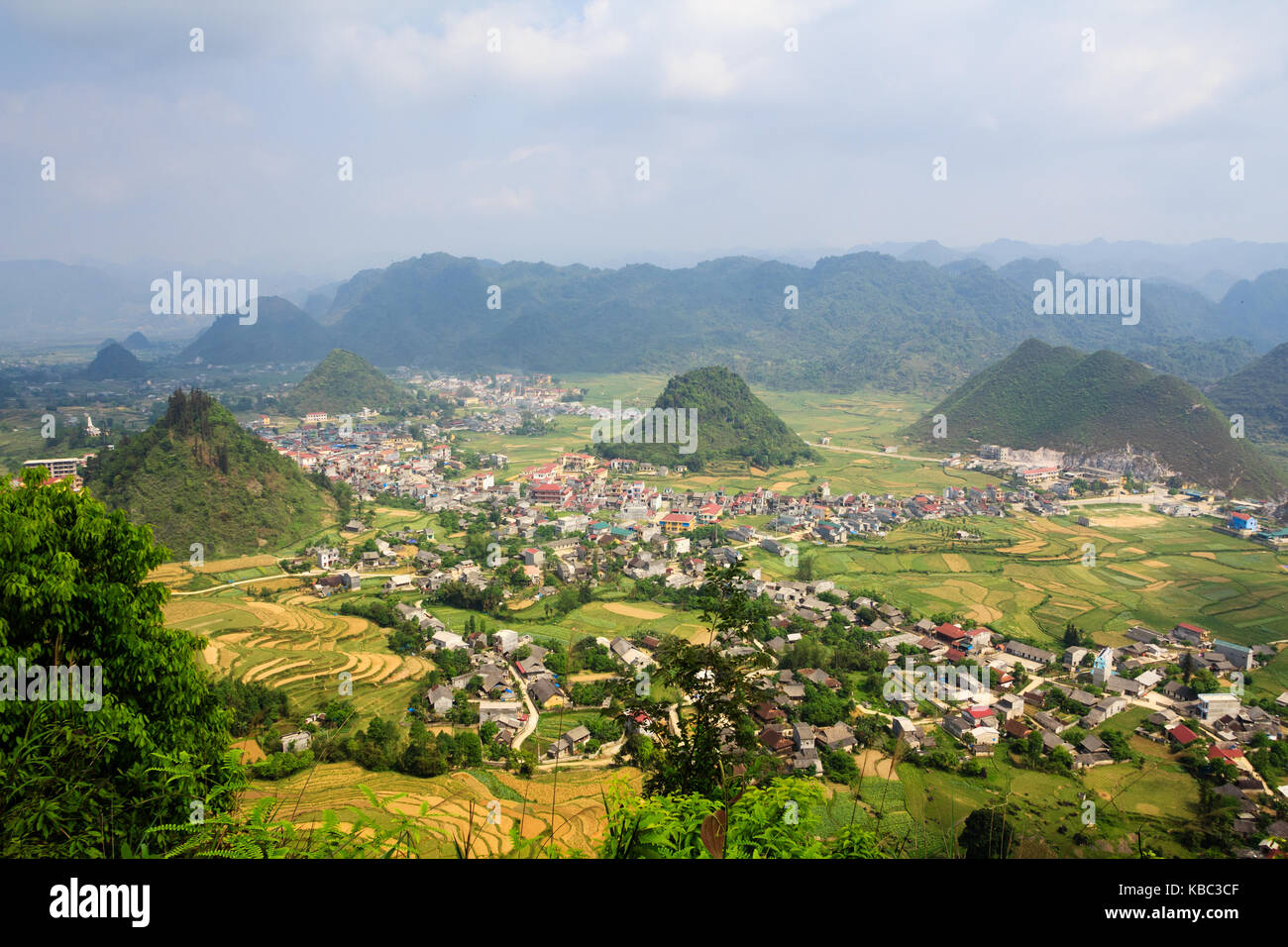 Tam Son town, Quan Ba, Ha Giang, Vietnam. Quan Ba is a rural district ...