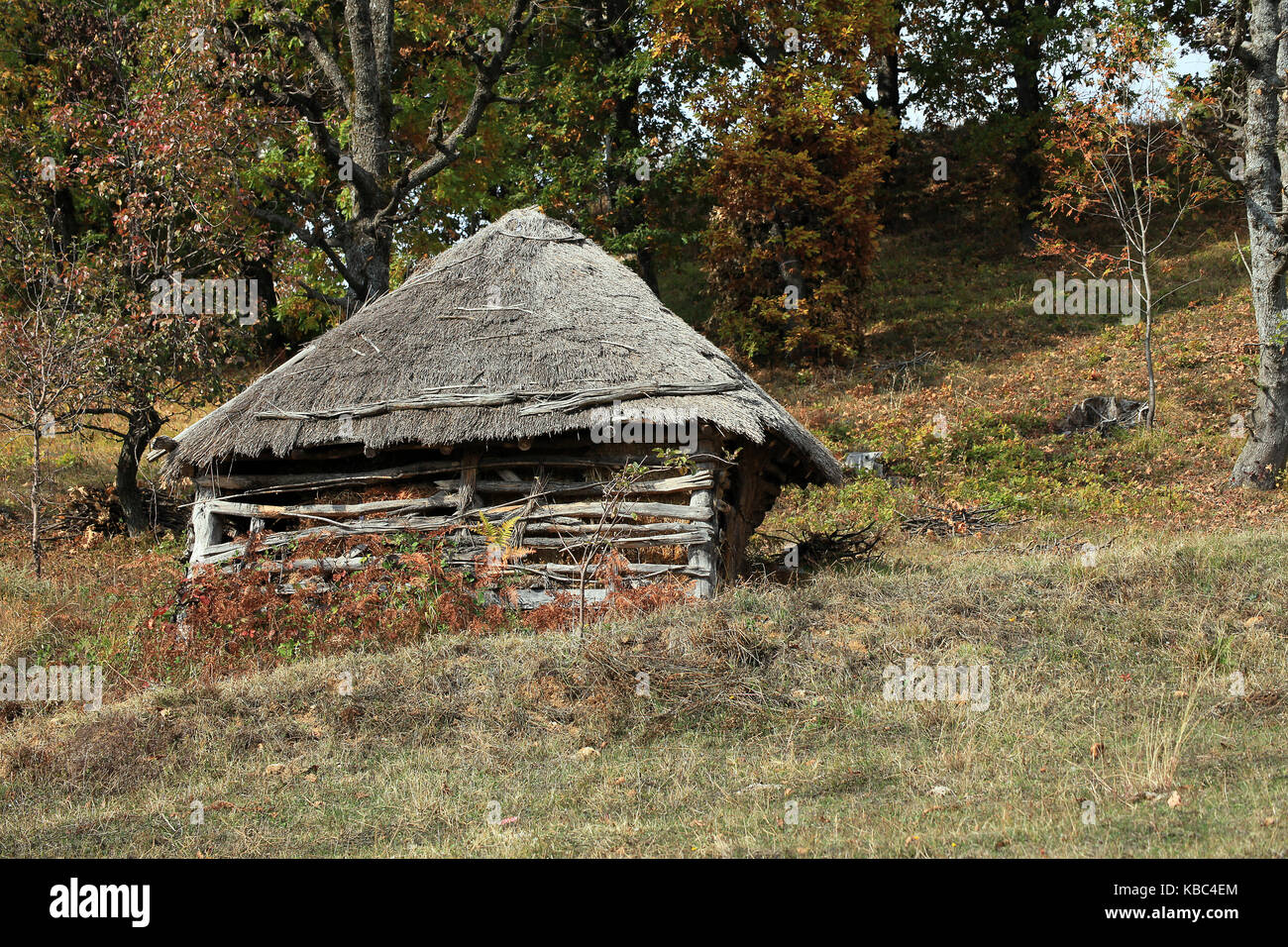 Farm primitive hut. Rhodope Mountains, Bulgaria Stock Photo - Alamy