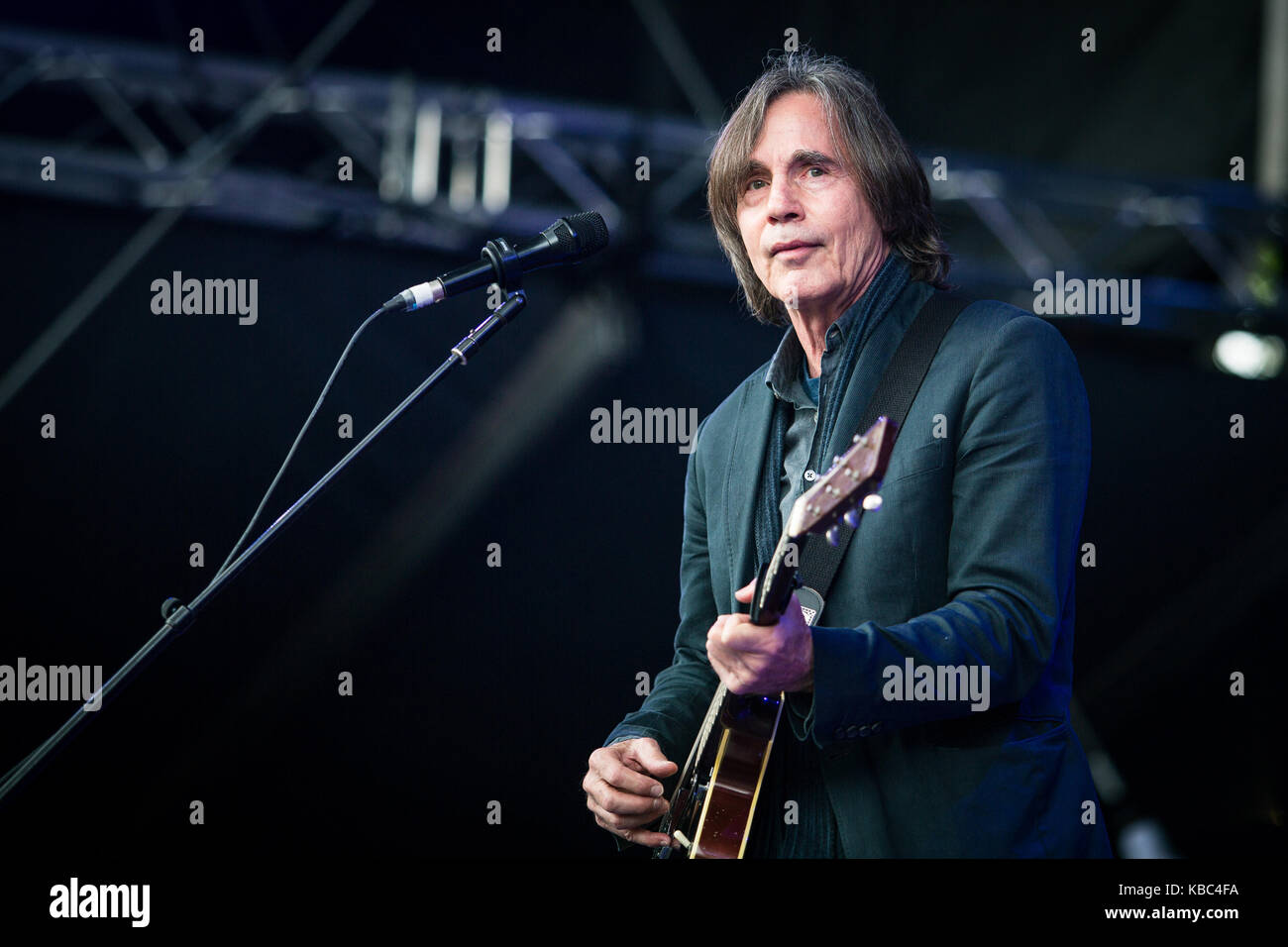 The American singer and songwriter Jackson Browne performs a live ...