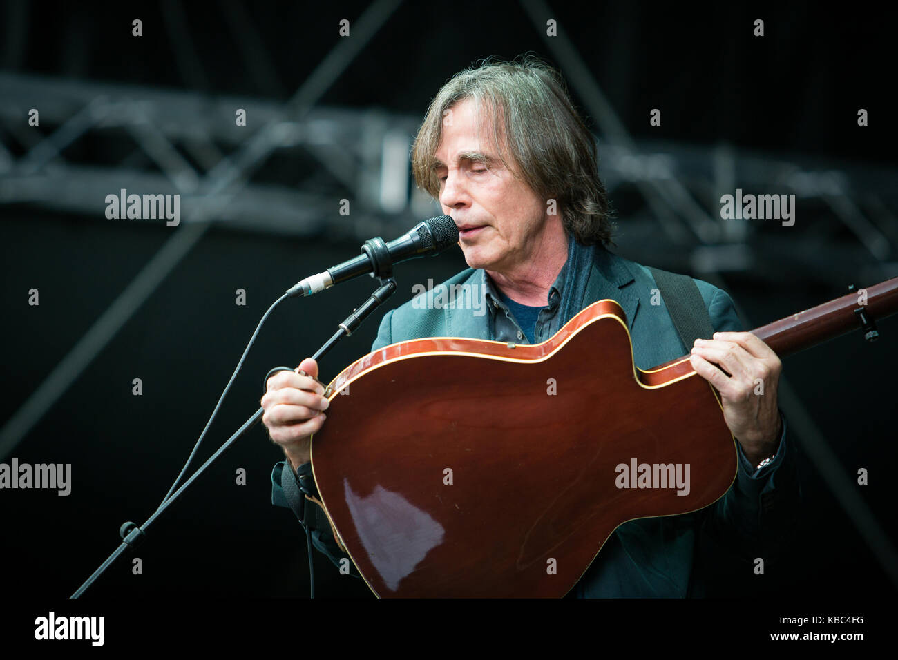 The American singer and songwriter Jackson Browne performs a live ...
