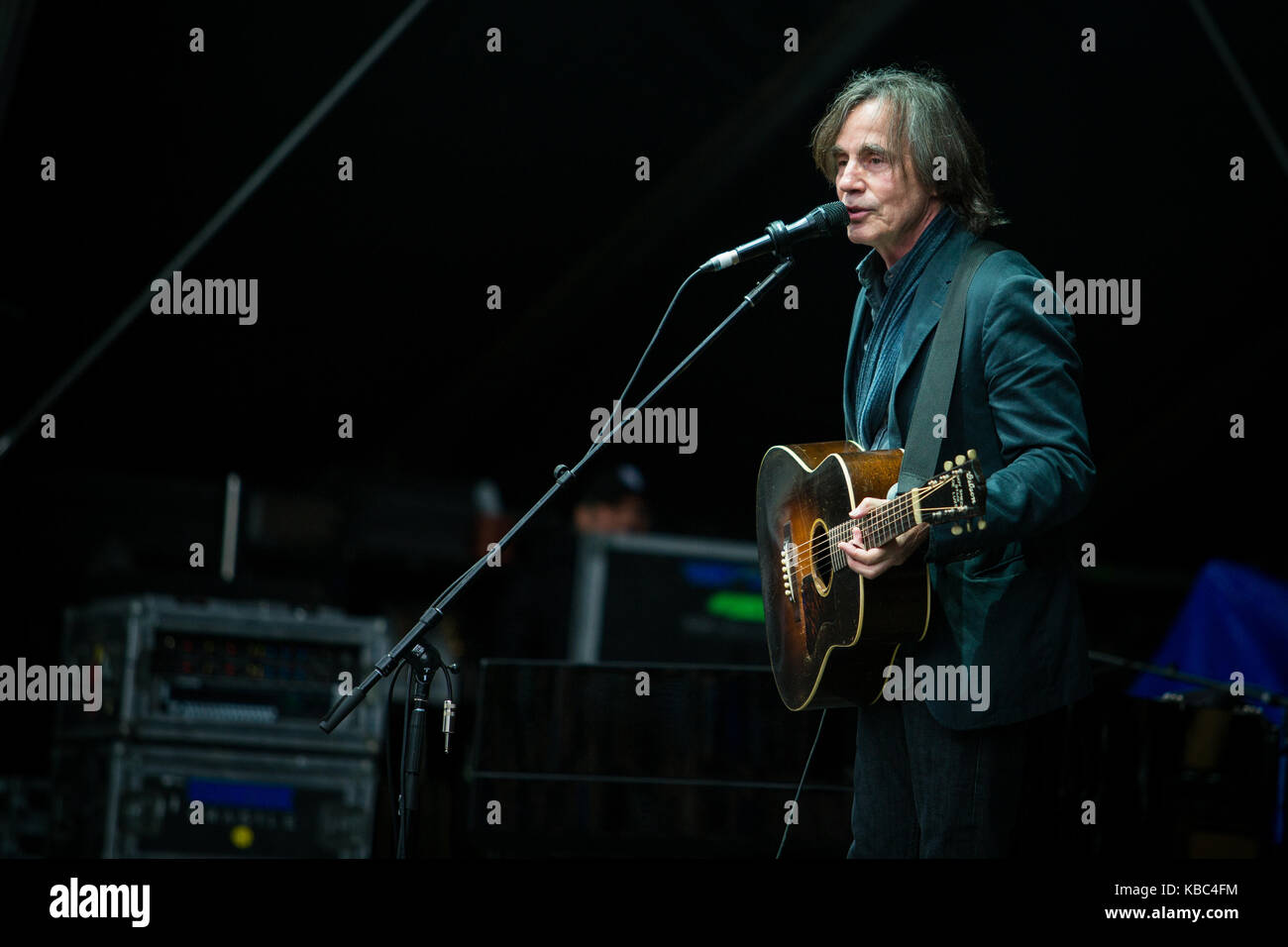 The American singer and songwriter Jackson Browne performs a live ...