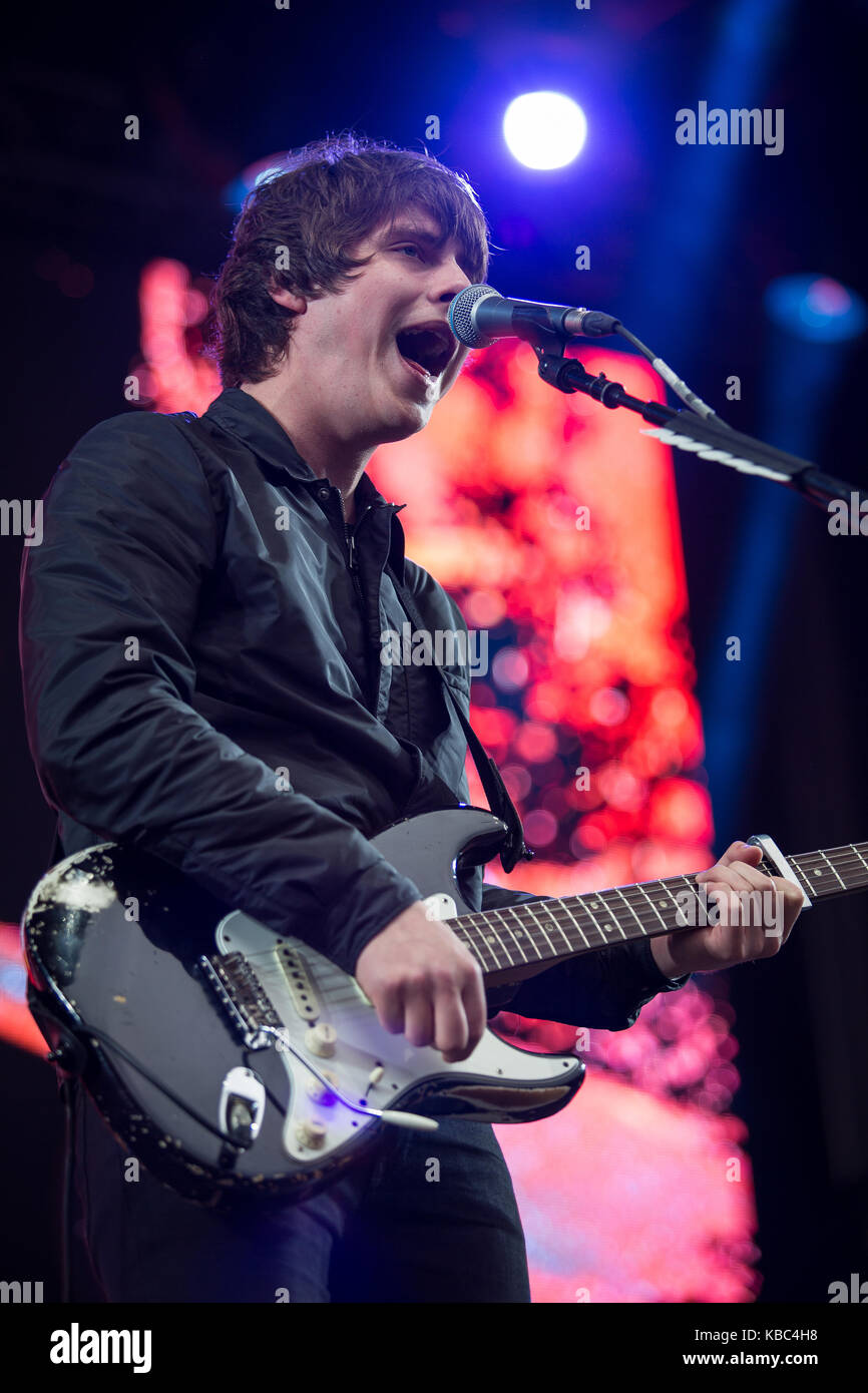 The English singer, songwriter and musician Jake Bugg performs a live ...
