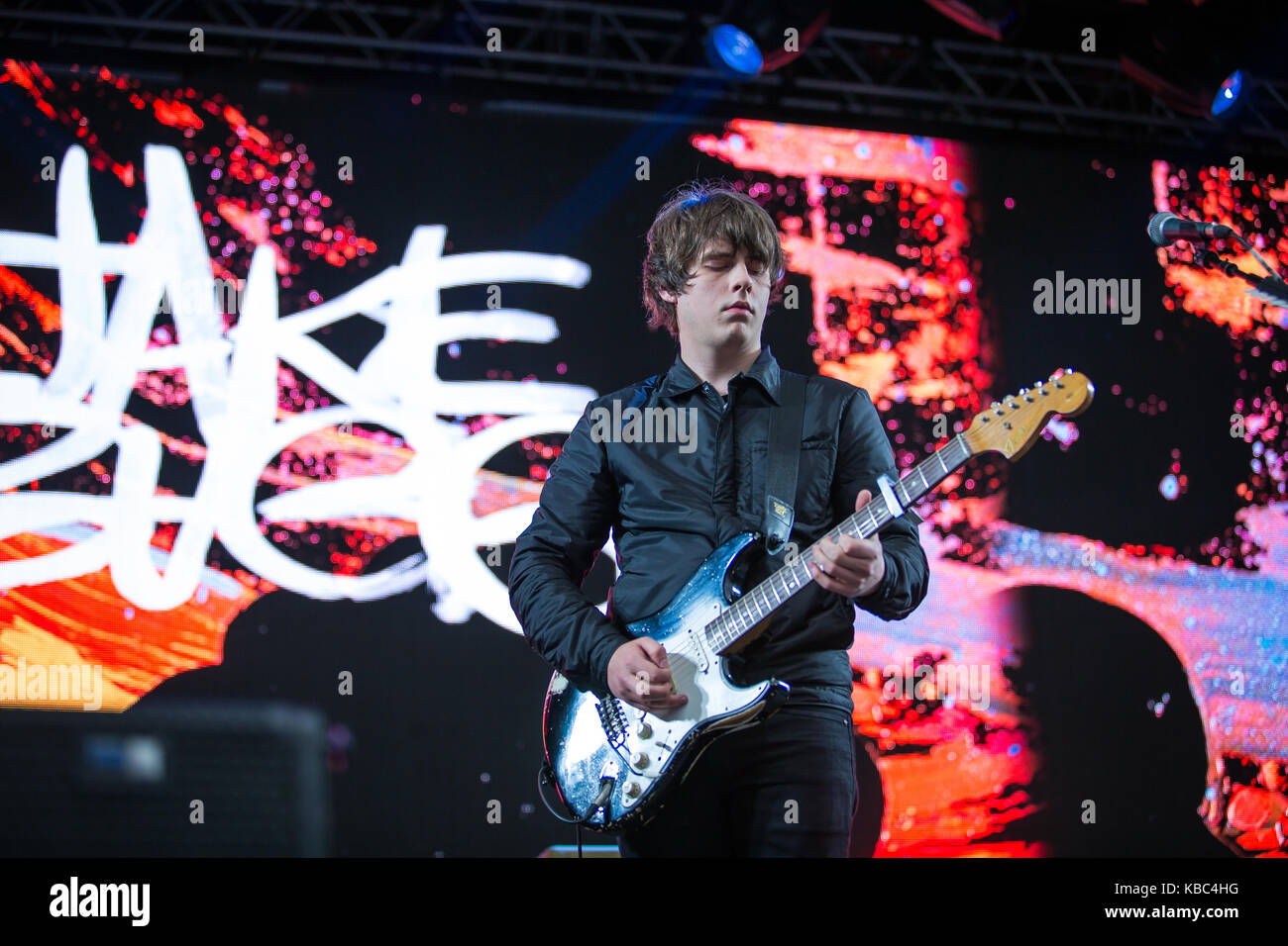 The English singer, songwriter and musician Jake Bugg performs a live ...