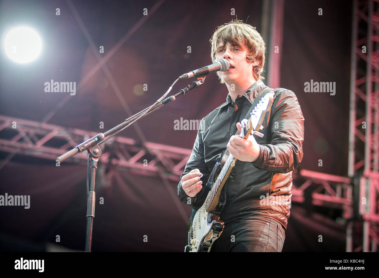 The English singer, songwriter and musician Jake Bugg performs a live ...