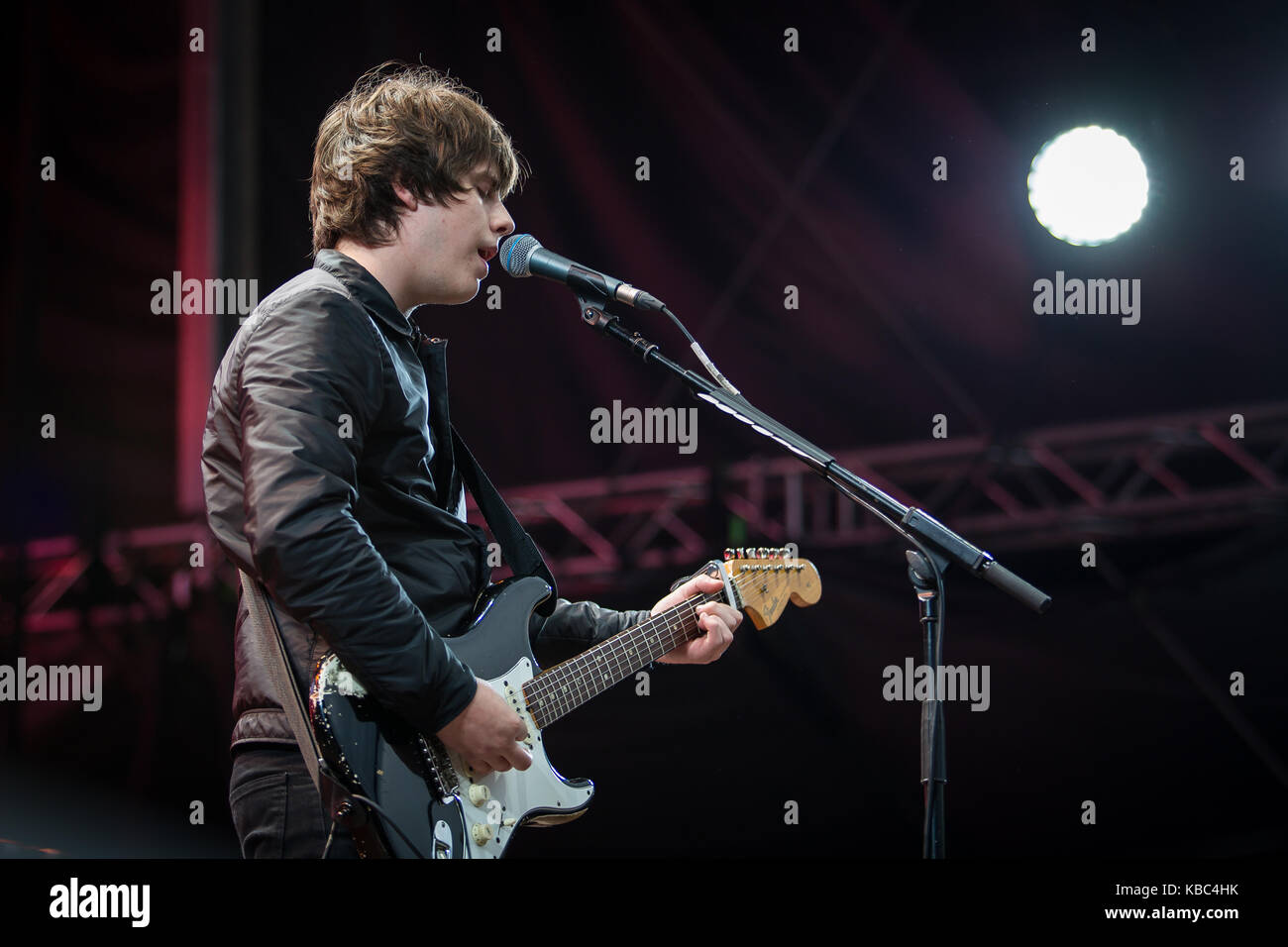 The English singer, songwriter and musician Jake Bugg performs a live ...