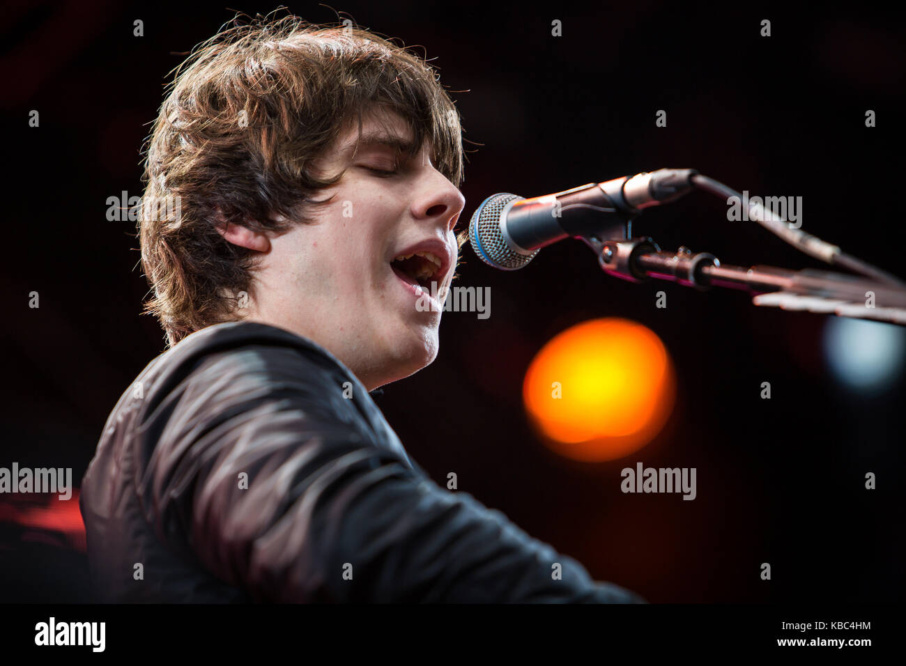 The English singer, songwriter and musician Jake Bugg performs a live ...