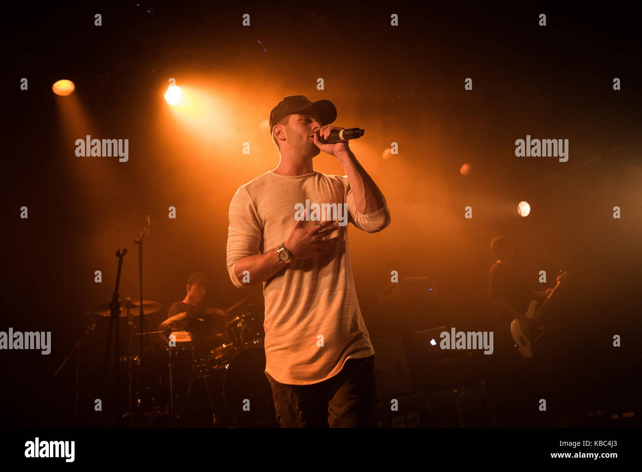 The American pop rapper, singer and songwriter Jake Miller performs a ...
