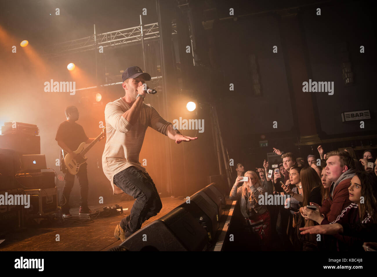 The American pop rapper, singer and songwriter Jake Miller performs a ...