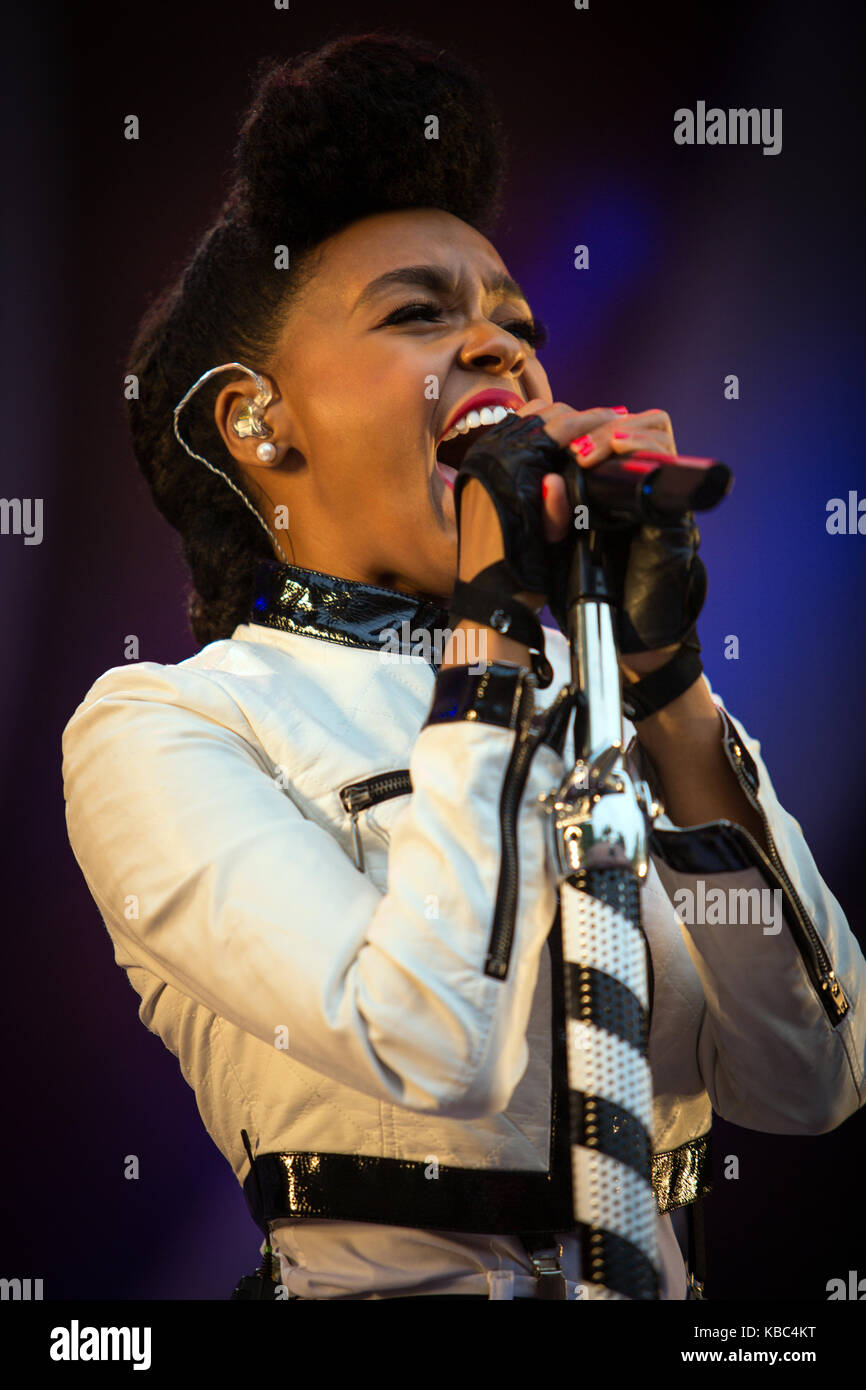 The American soul and R&B singer and songwriter Janelle Monae performs ...