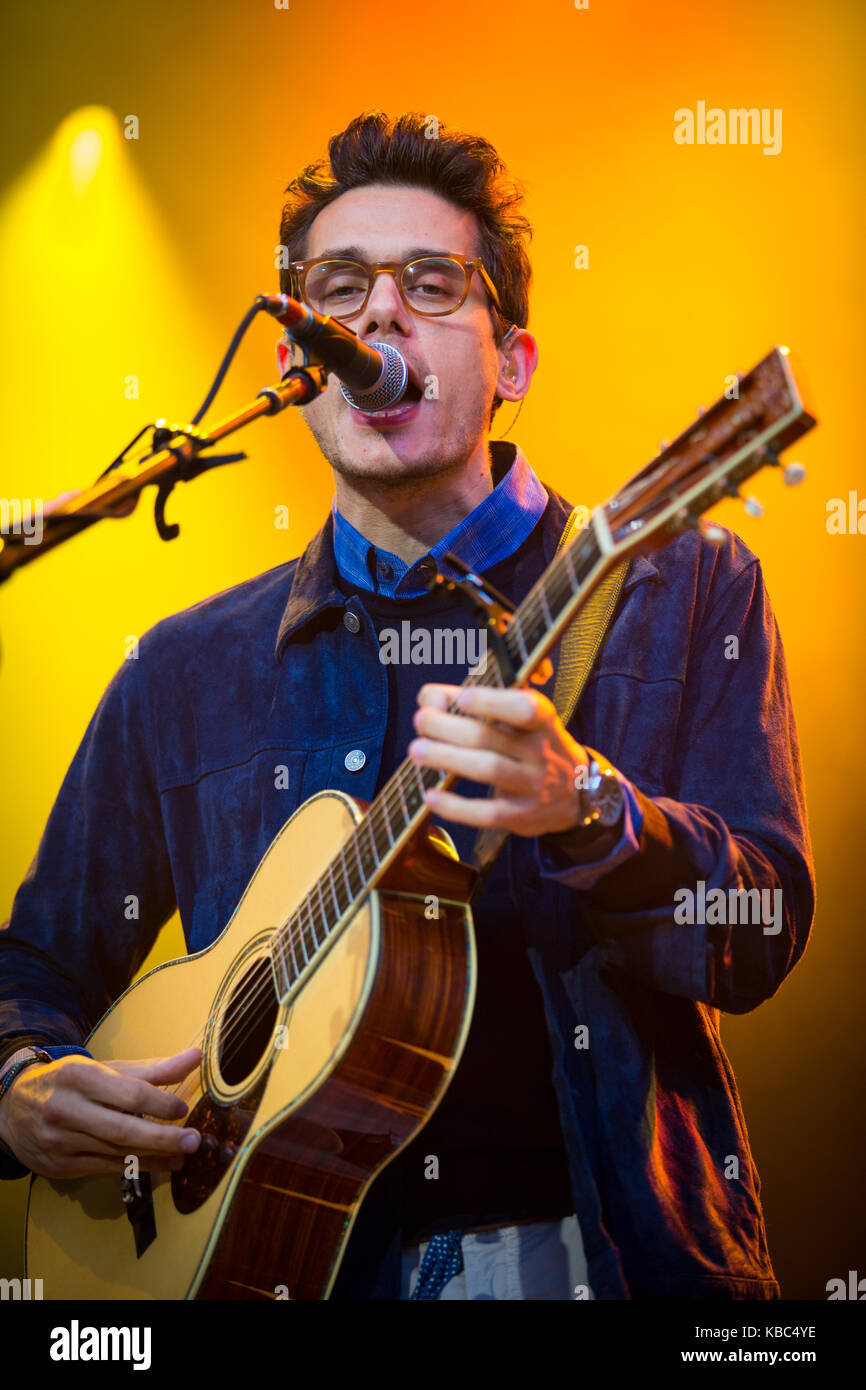 The American musician, guitarist and musician John Mayer performs a ...