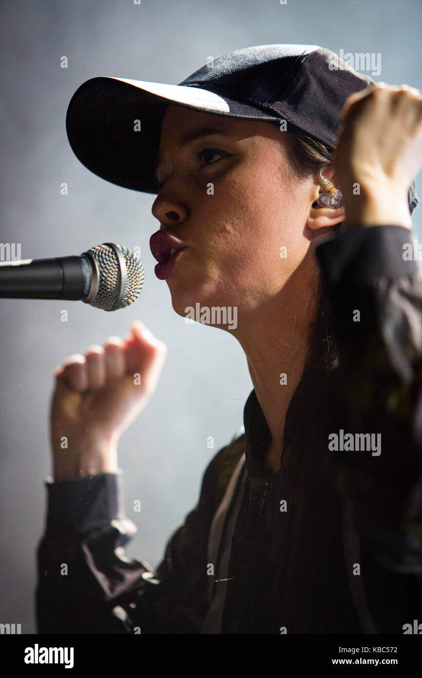 The Stockholm-based electro pop group Kate Boy performs a live concert ...