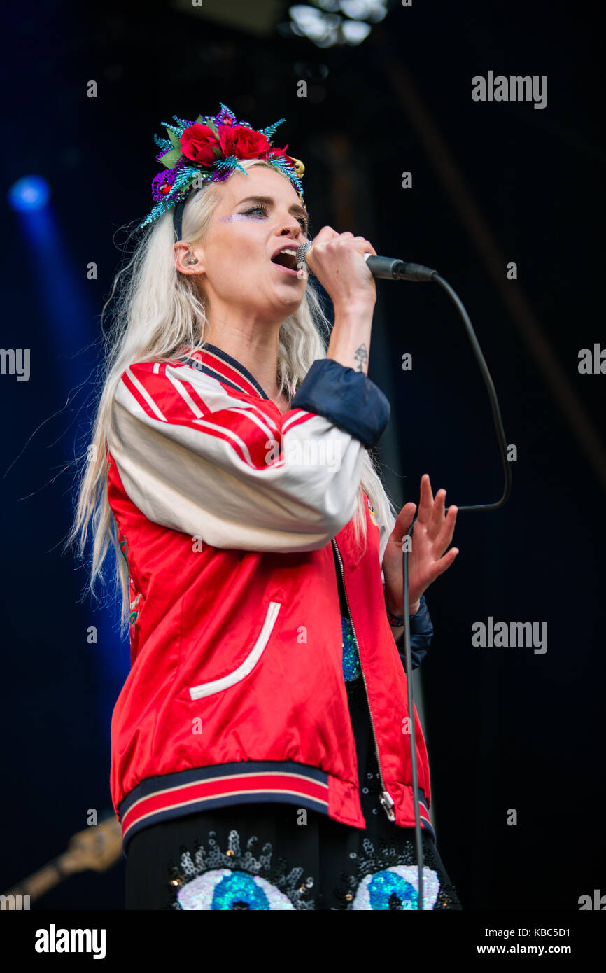 The English singer, songwriter and musician Kyla La Grange performs a ...