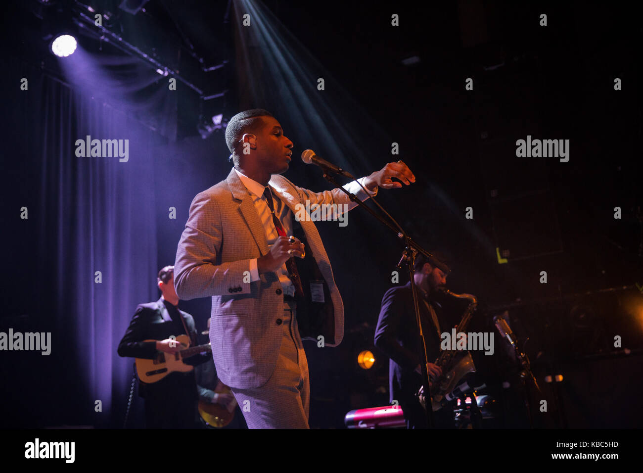 The American soul and gospel singer Leon Bridges performs a live ...