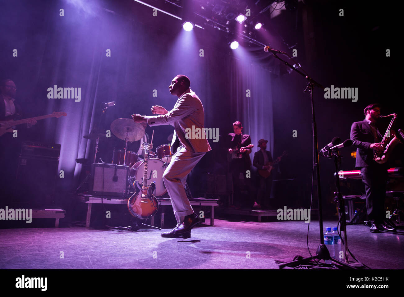 The American soul and gospel singer Leon Bridges performs a live ...