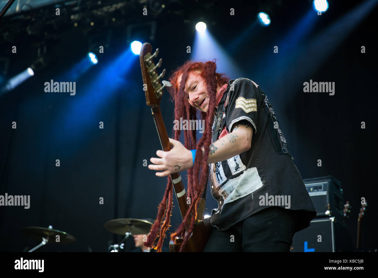 The English alternative rock band Levellers performs a live concert at ...