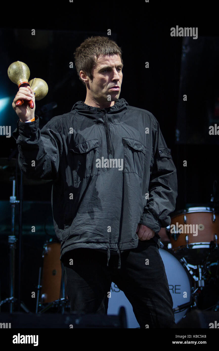 The English singer, songwriter and musician Liam Gallagher performs a ...