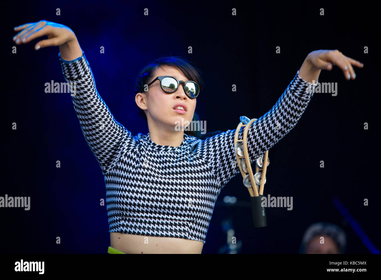 The Swedish electronic music band Little Dragon performs a live concert ...