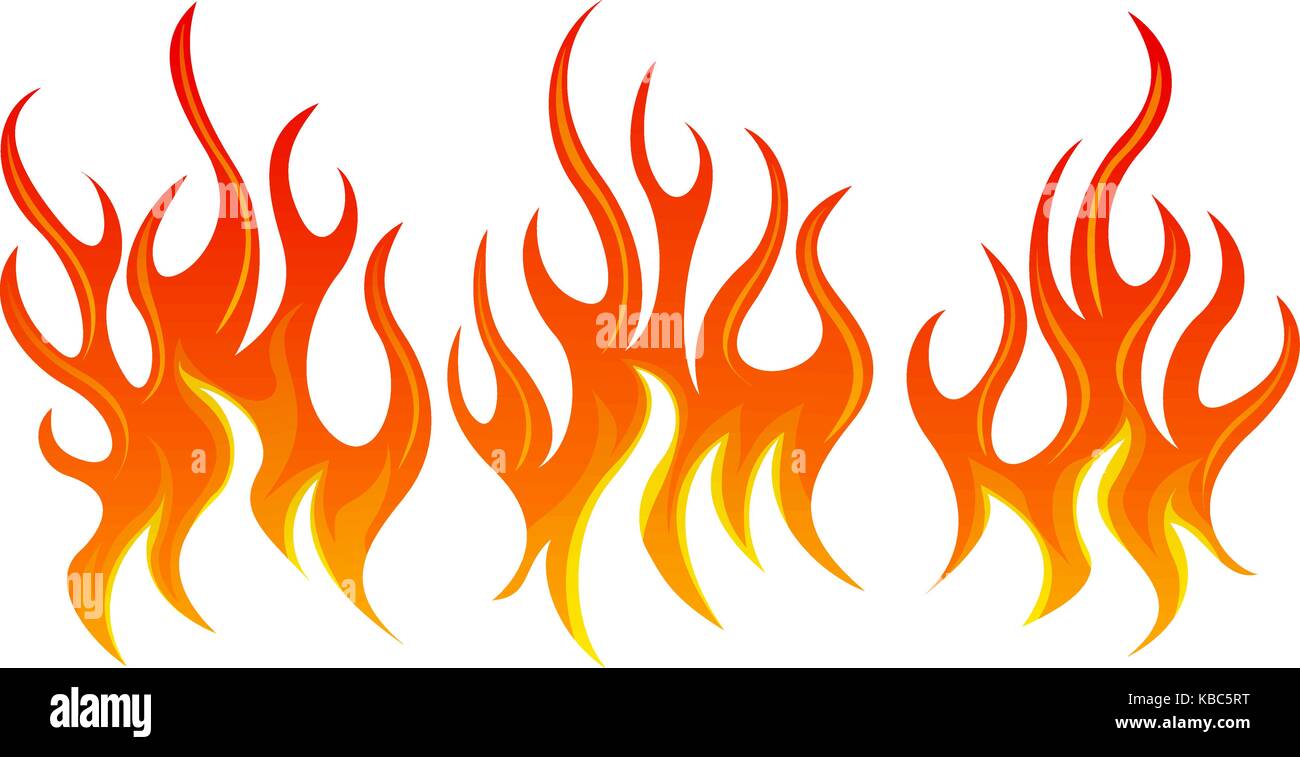Fire design element set Stock Vector Image & Art - Alamy