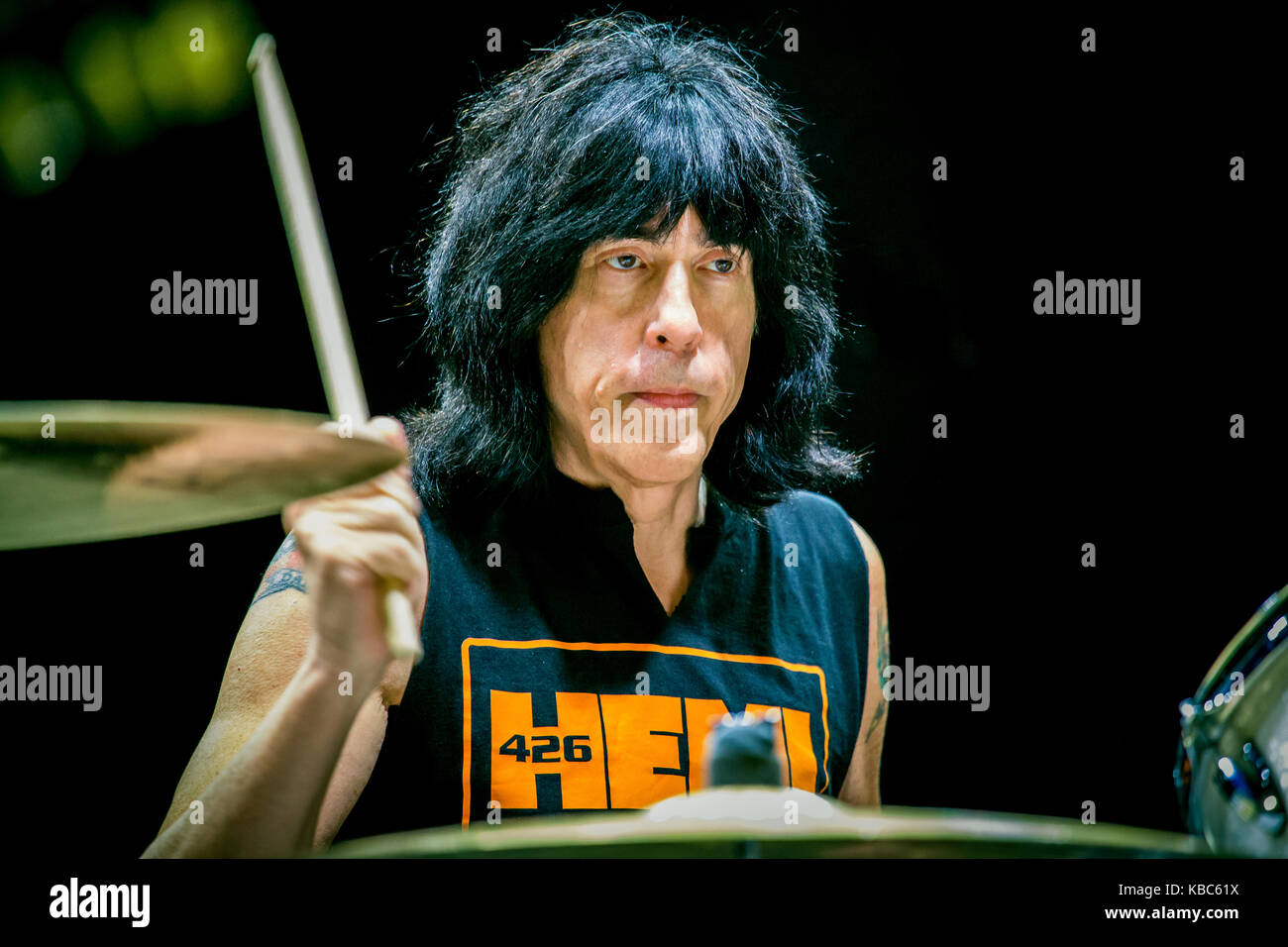 The American hard rock musician and drummer Marky Ramone performs a ...