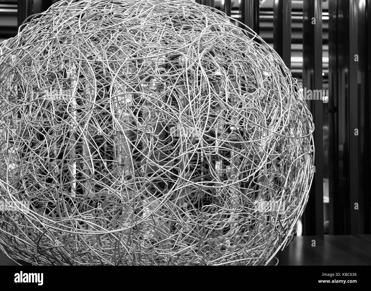 circular ball of wrought iron wire Stock Photo - Alamy